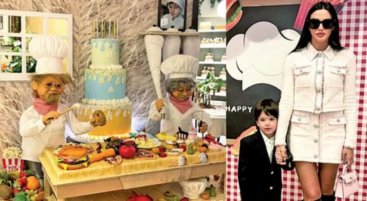 Arda - Aslıhan Doğan Turan'dan oğulları Hamza'ya sanat eseri pasta ...